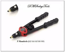 12" Rivet Nut Tool Kit Long Arm Threaded Insert Puller with Metric ...