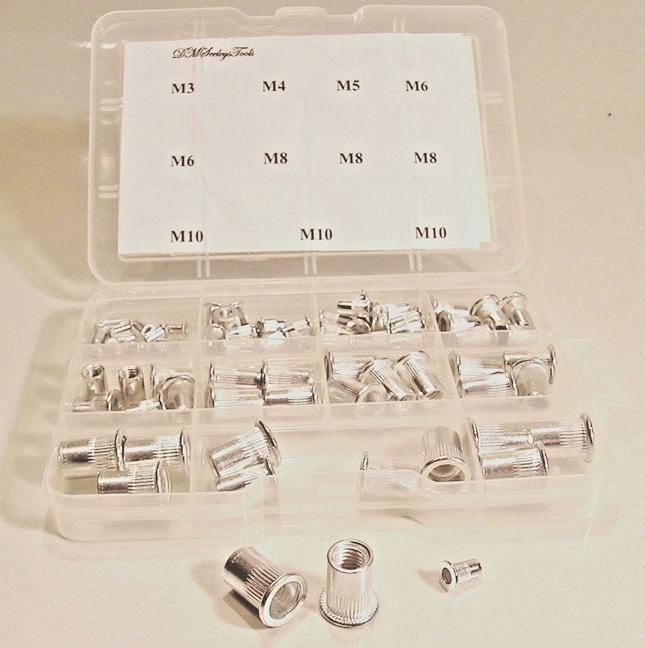 Aluminum Metric Rivet Nut Threaded Insert Assortment - DMSeeleysTools.com