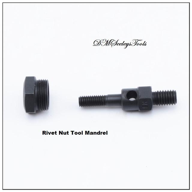Long Arm Red & Black Rivet Nut Tool Mandrels and nose pieces ...