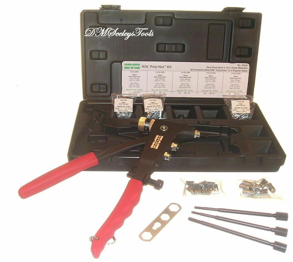 Alcoa Marson Thread Setter Insert Rivet Nut Tool Kit & 8/32s-1/4-20 ...