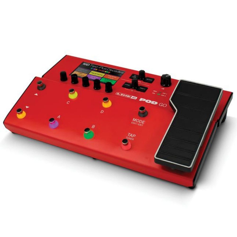 LINE 6 POD GO RED Compact Guitar FX Processor/Amp Modeler/USB Interface ...