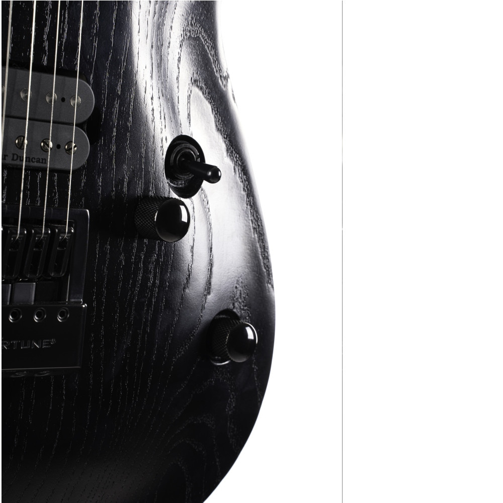 CORT KX700OPBK EVERTUNE Etched Black Open Pore Ash Top Electric Guitar ...
