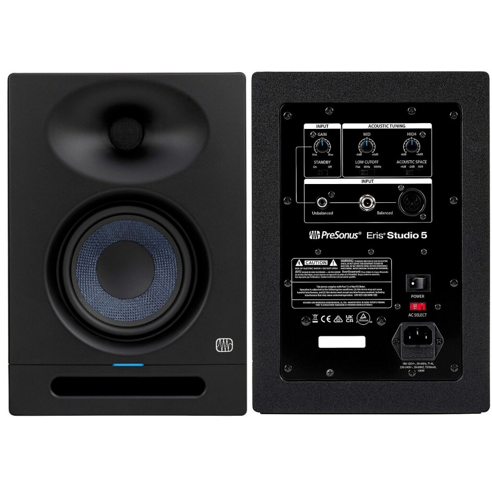 PRESONUS ERIS STUDIO 5 160w Total Active Studio Reference Monitor Pair ...