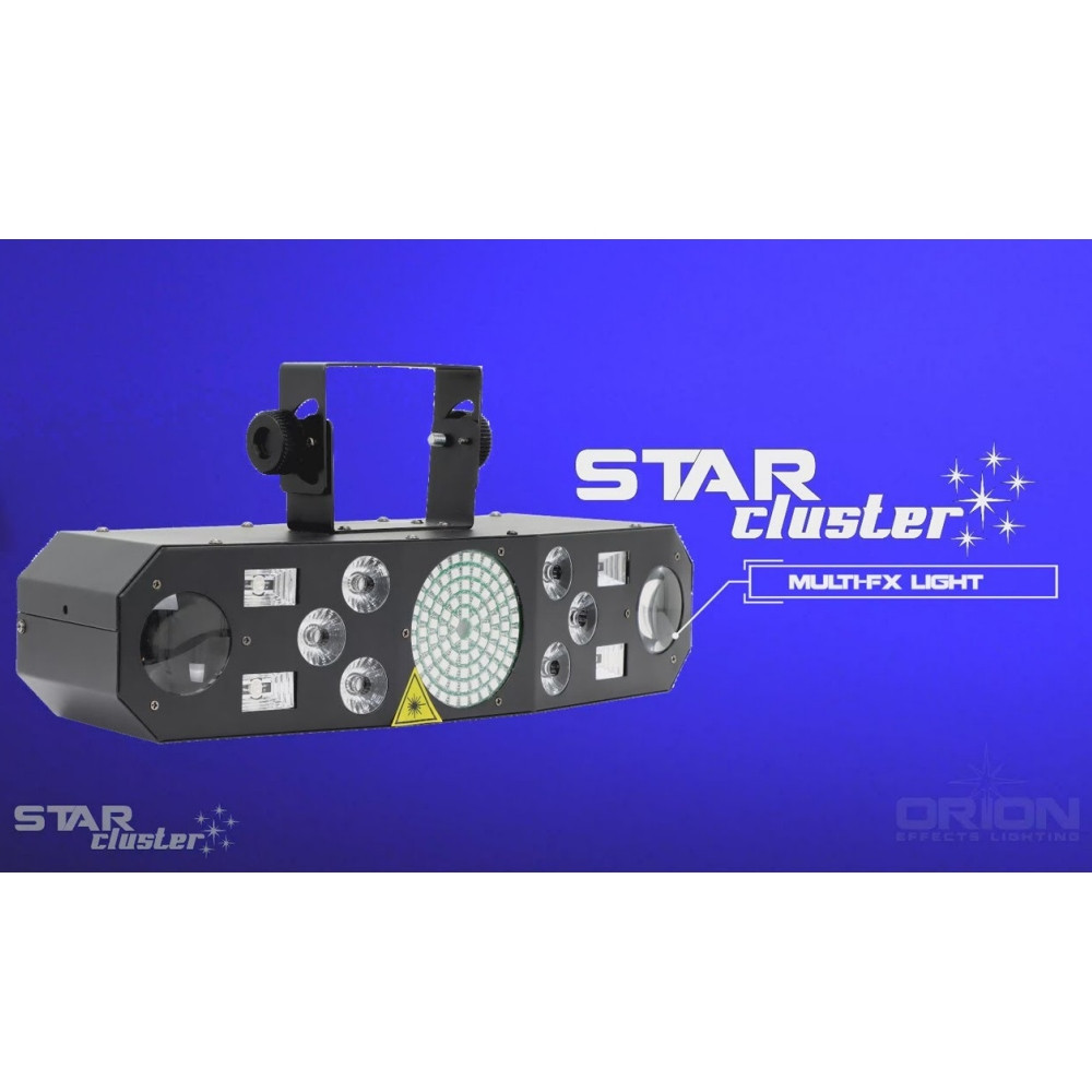 ORION STAR CLUSTER RGBW LED UV Multi-Effect Laser / Strobe Light ...