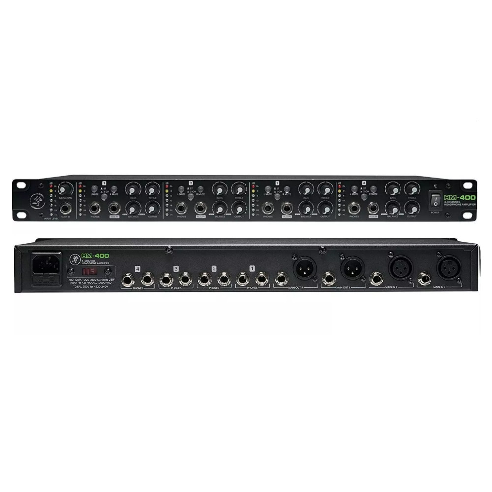 MACKIE HM-400 4 Channel Rackmount Headphone Amplifier - LightingelStore
