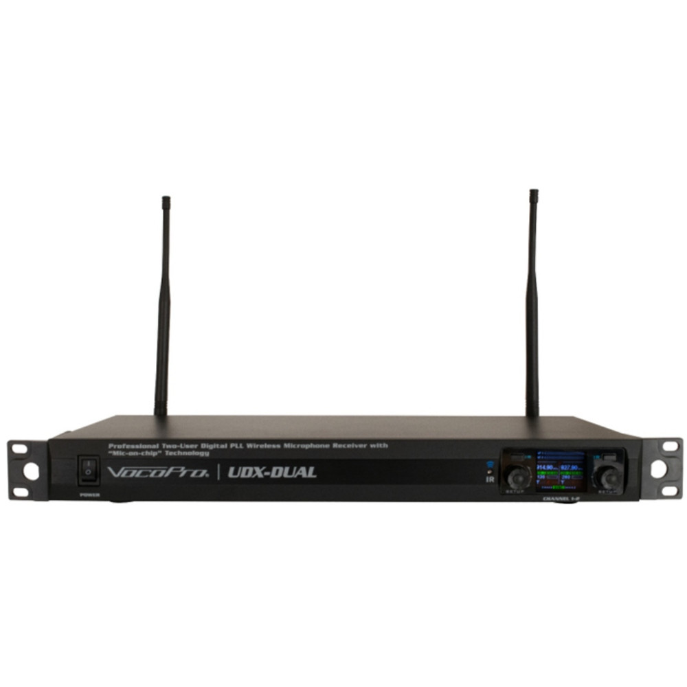 VOCOPRO UDX-DUAL-COMBO Digital PLL Wireless Rackmount Mic & Headset ...