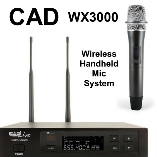 CAD AUDIO WX3000 Cardioid Dynamic Handheld Wireless Mic System - LightingelStore
