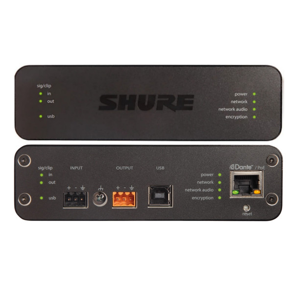 SHURE ANIUSB-MATRIX Dante Audio Network Interface with USB Output ...