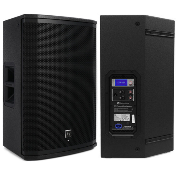 EV ETX-15P 4000 Watt PA Speaker System Pair with DSP & LCD Screen ...