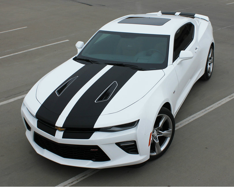 Red Camaro White Stripes