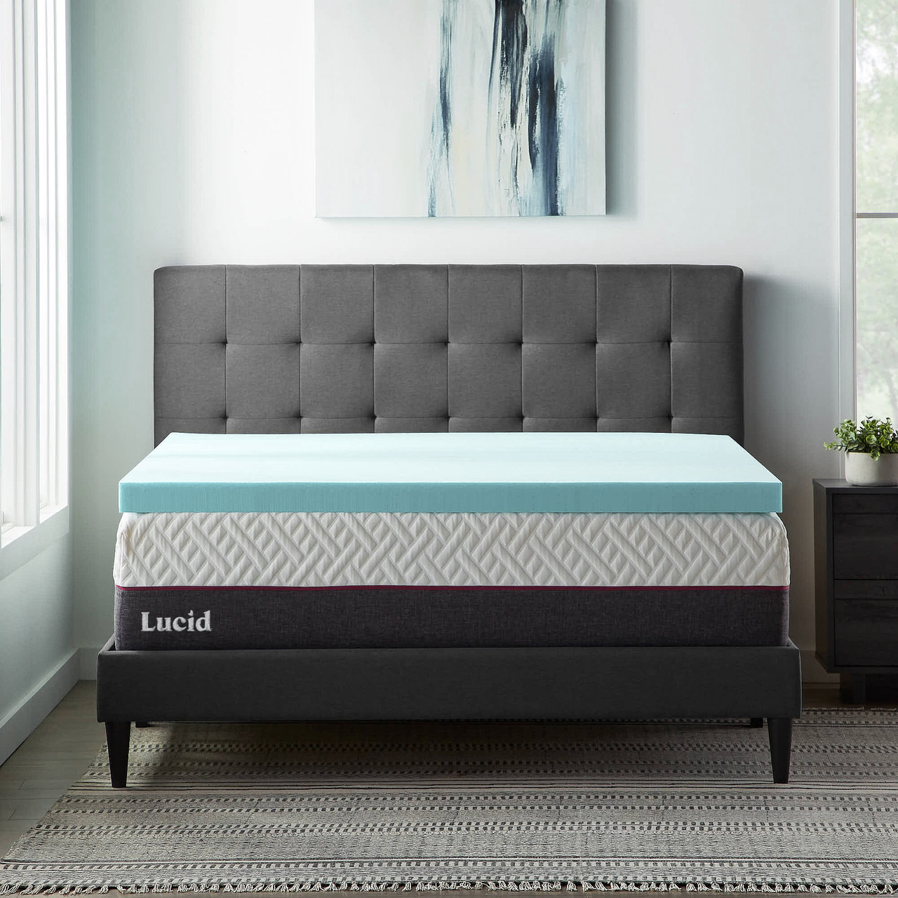 Lucid Gel Memory Foam Topper