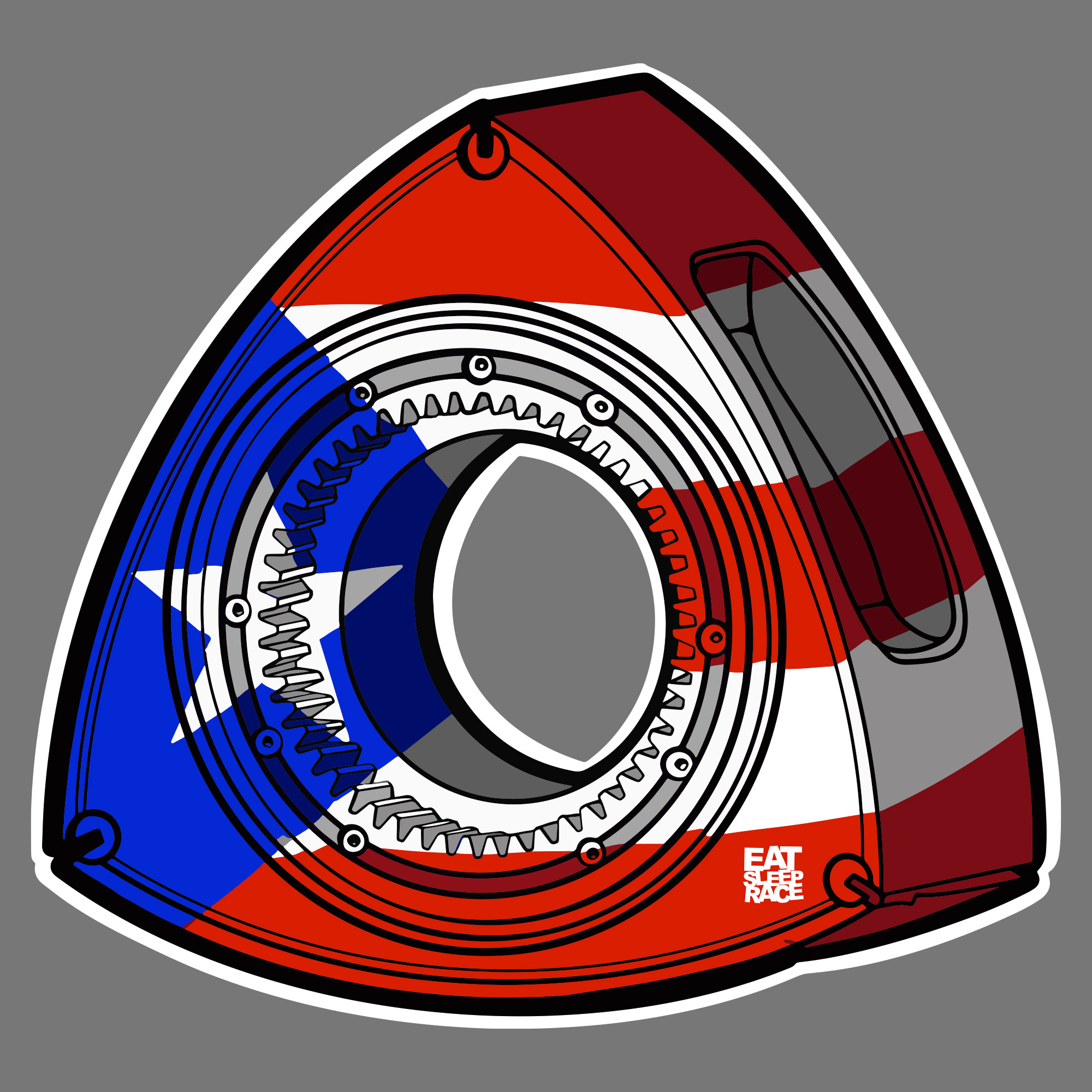 Rotary Sticker | PR - Eat Sleep Race - Racing Lifestyle Apparel