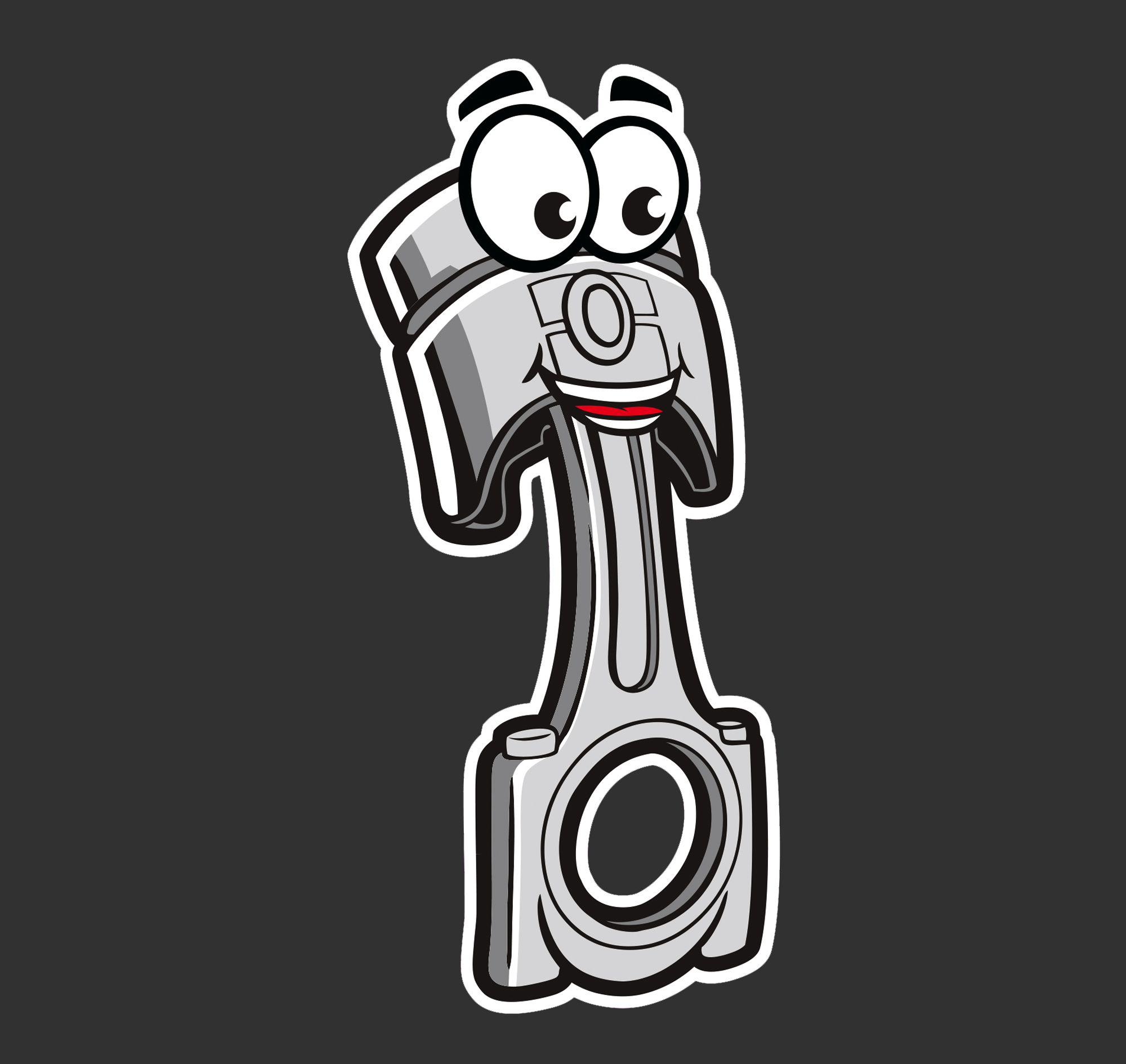 Piston Pete Sticker - Eat Sleep Race - Racing Lifestyle Apparel