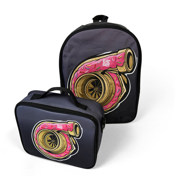 Donut Turbo Backpack and Lunch Bag Bundle - Eat Sleep Race - Racing ...