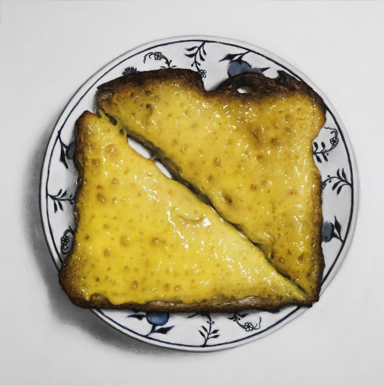 280 - Cheese on Toast on Plate - Mall Galleries - Buy Art