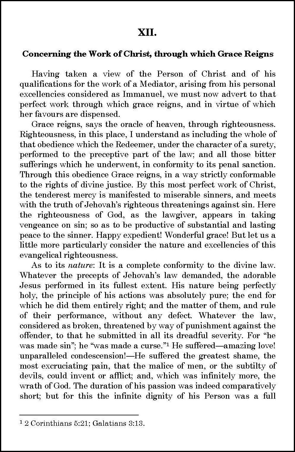 Concerning the Work of Christ, through which Grace Reigns - Particular ...