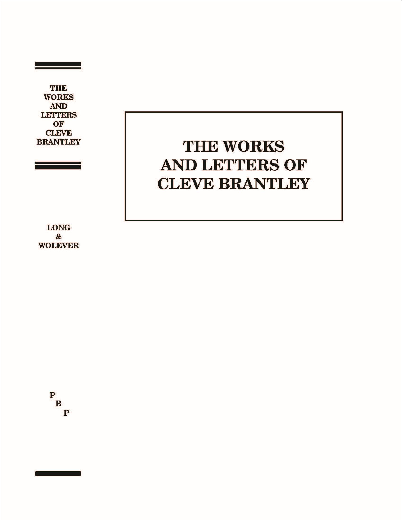 Second booklet in The Works and Letters of Cleve Brantley - The Tie ...