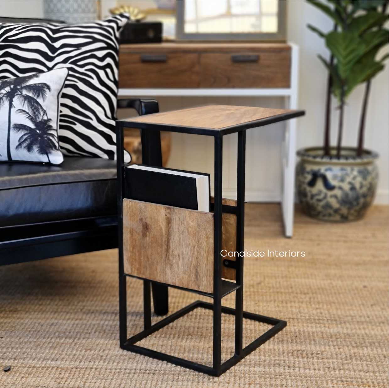 Industrial Laptop Side Table - Sold Out - Canalside Interiors