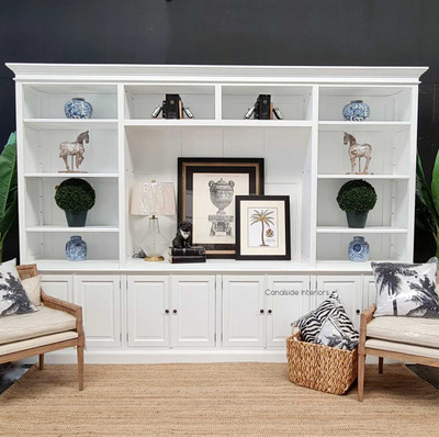 Casement TV Media Wall Unit in White - Timeless Design | Canalside ...