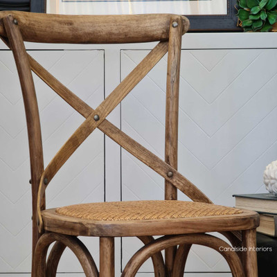 Cross Back Chair in Burnished Oak - Hamptons & French Provincial ...