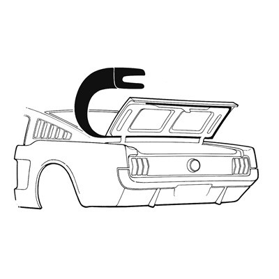 64-66 Mustang Fastback Trunk Seal
