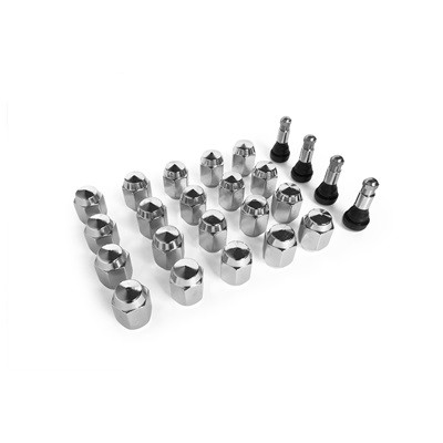 Style Steel Rim Lug Nut Kit Economy - Drake - Mustangs, Etc.
