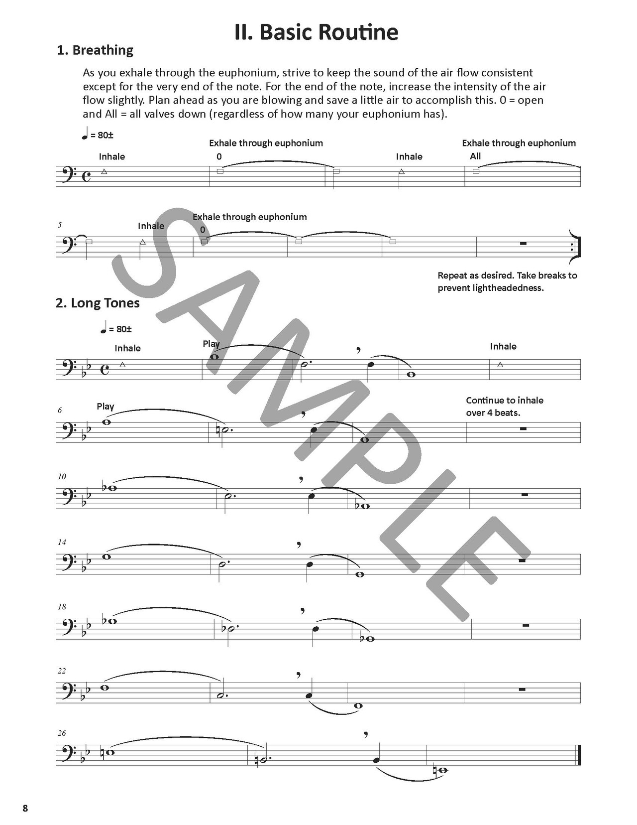 Daily Routines for the Student Euphonium Player