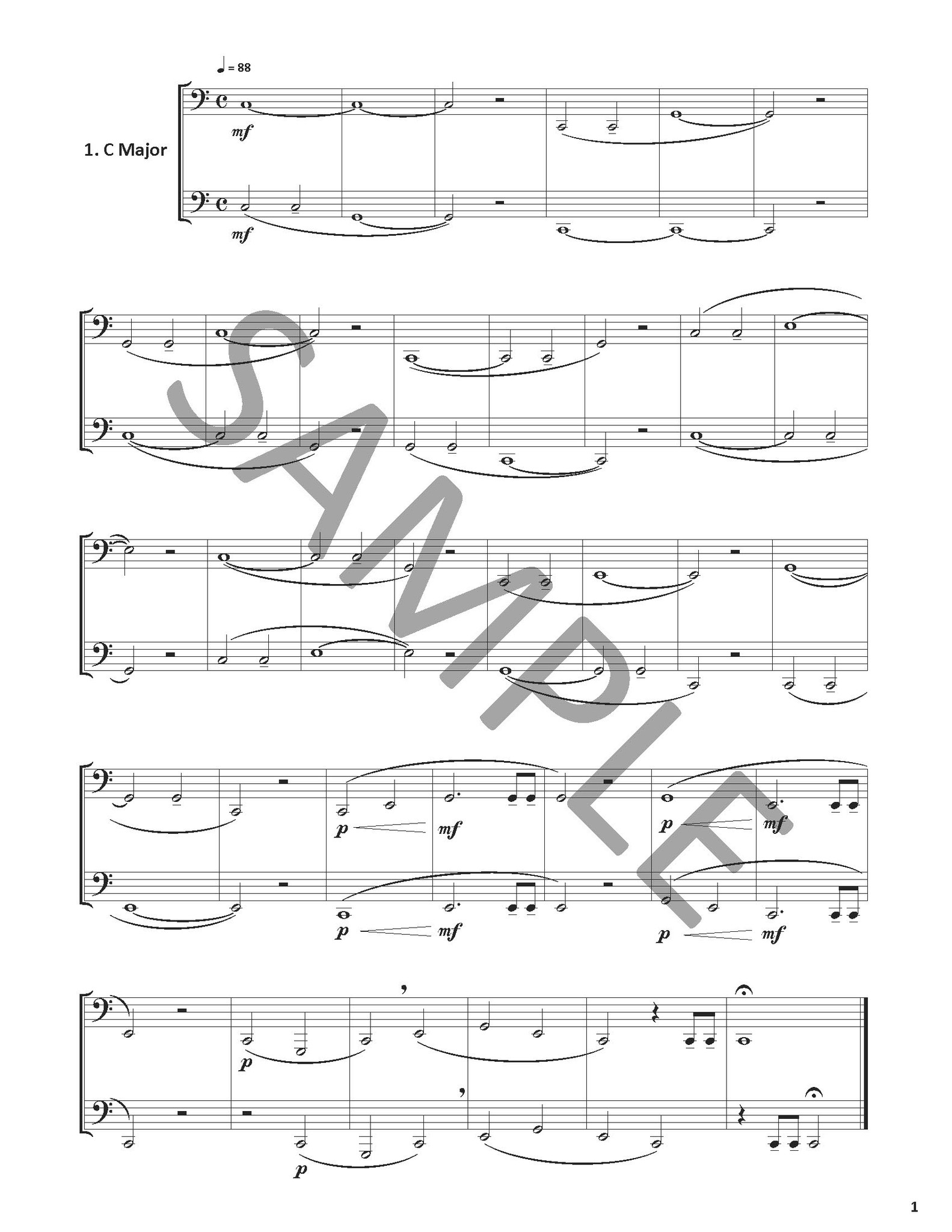 Long Tone Duets for Tubas