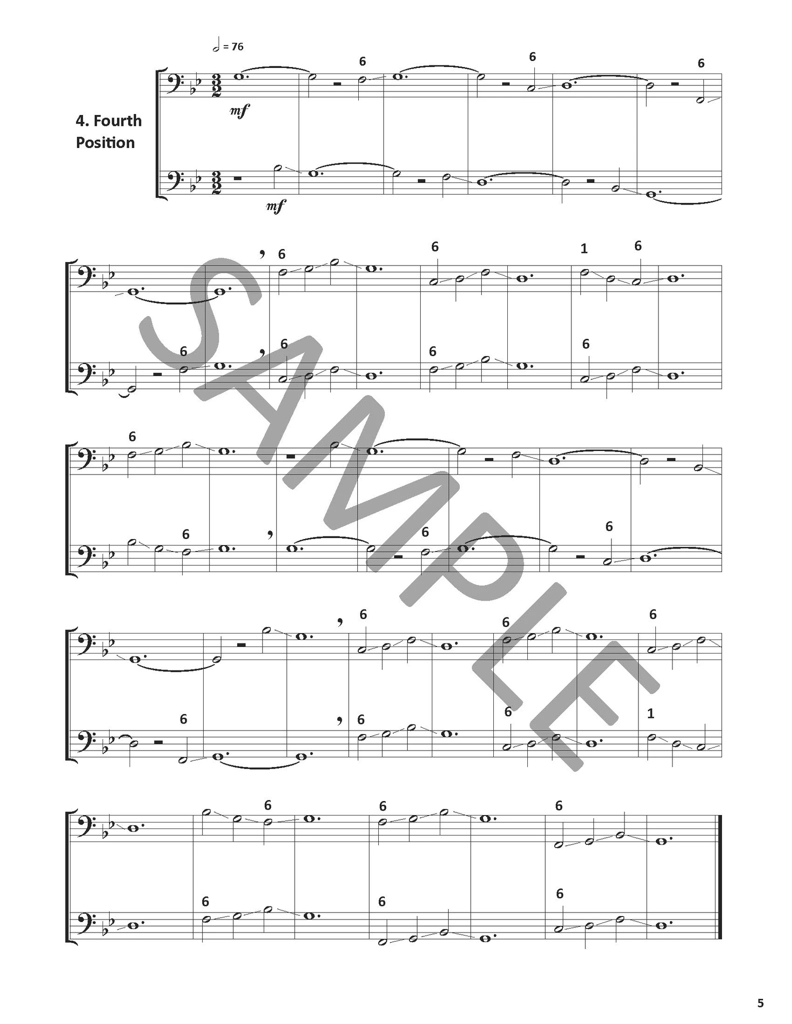 Long Tone Duets for Trombones