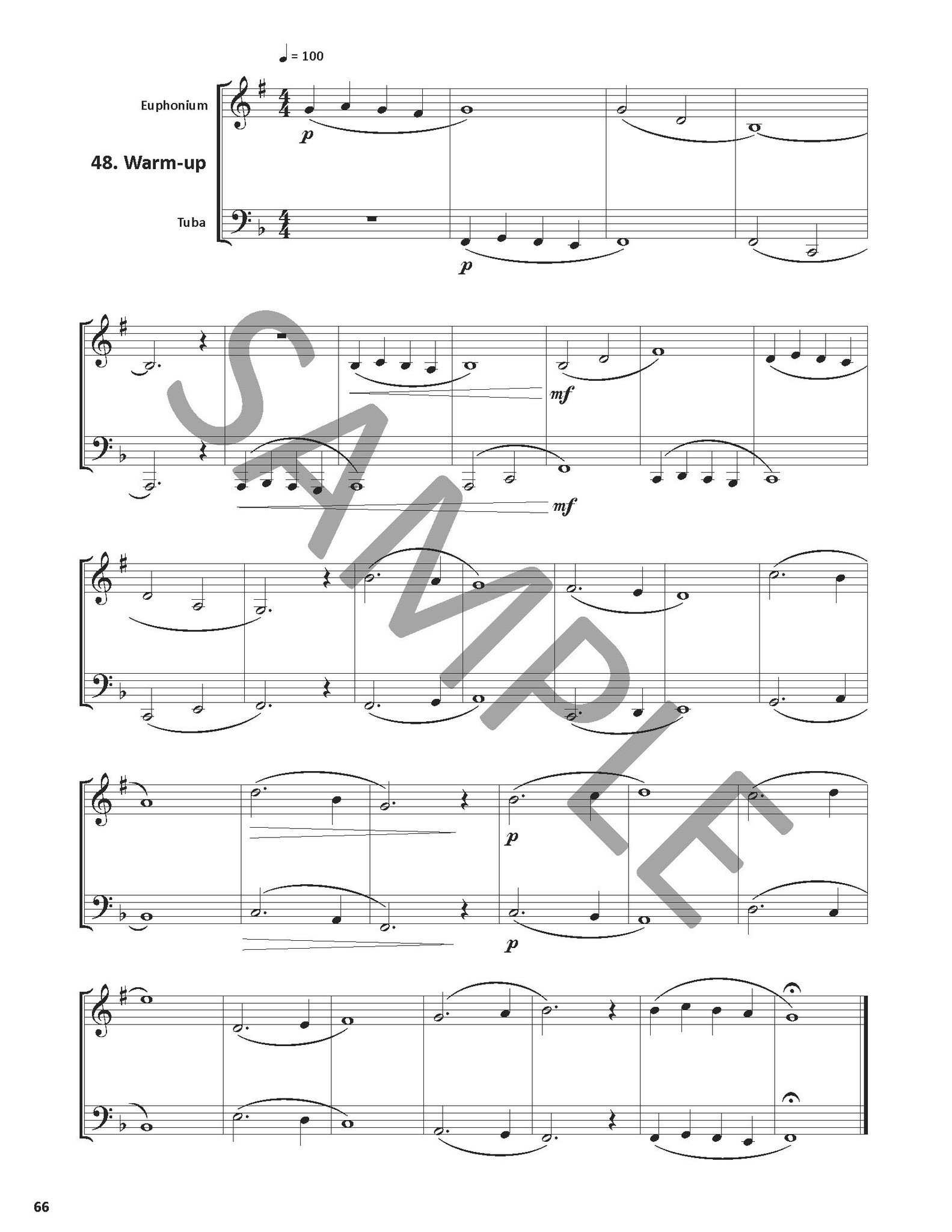 Long Tone Duets for Treble Clef Euphoniums - PDF Download