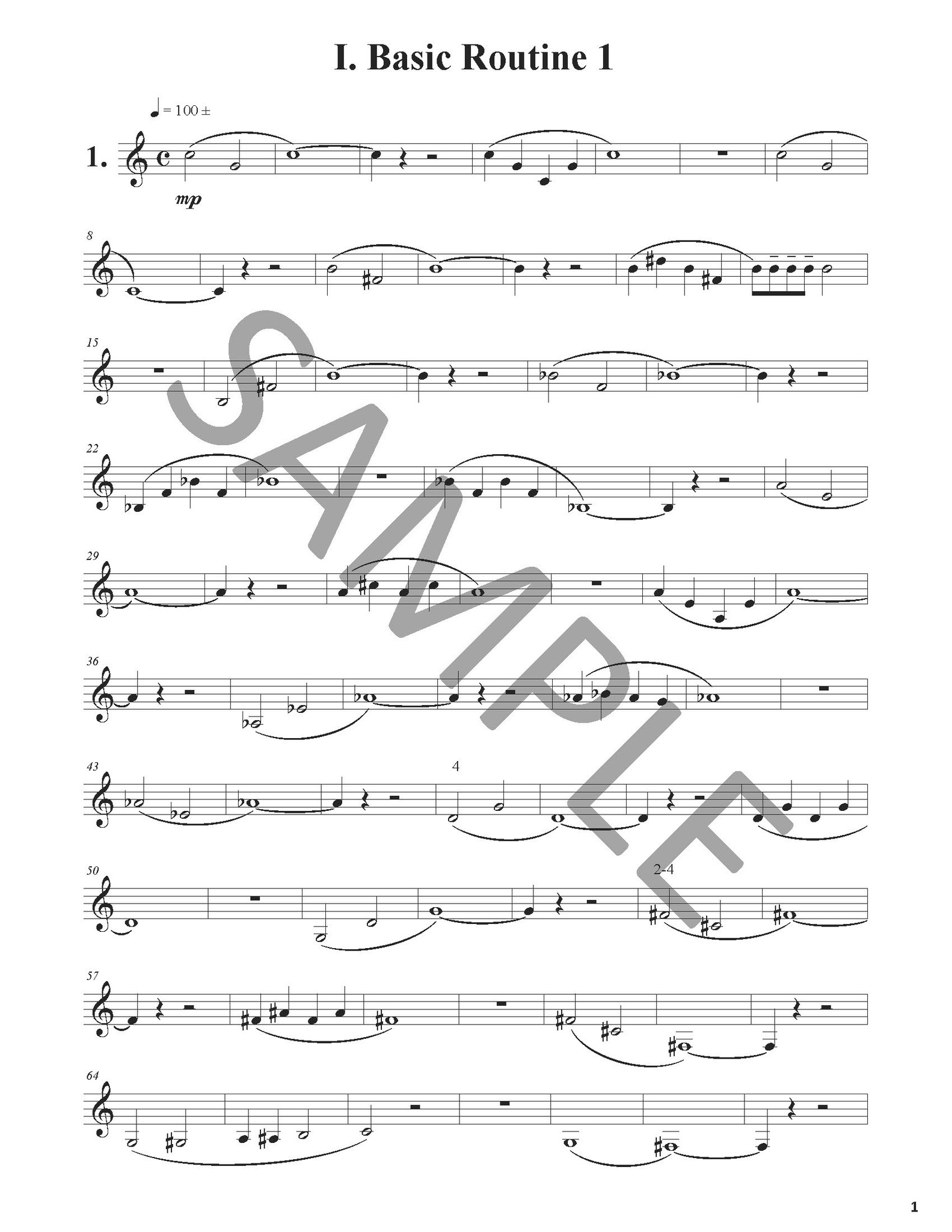 Daily Routines for Euphonium Treble Clef - PDF Download