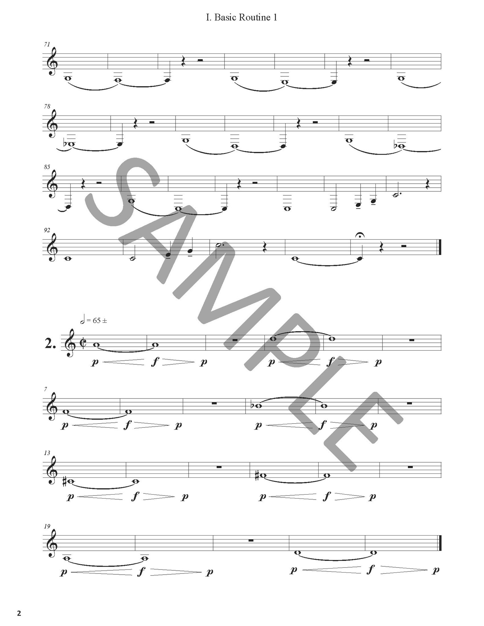 Daily Routines for Euphonium Treble Clef - PDF Download