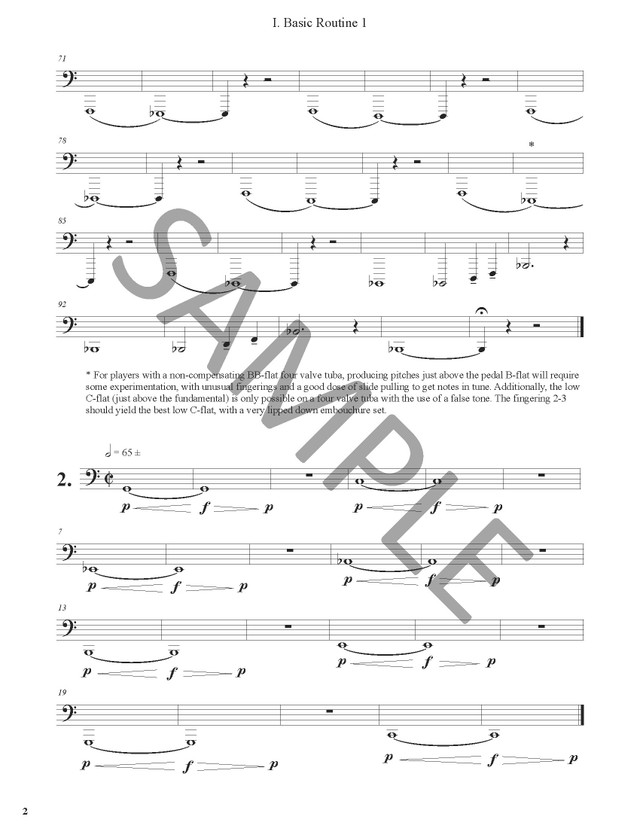 Daily Routines for BB-flat Tuba