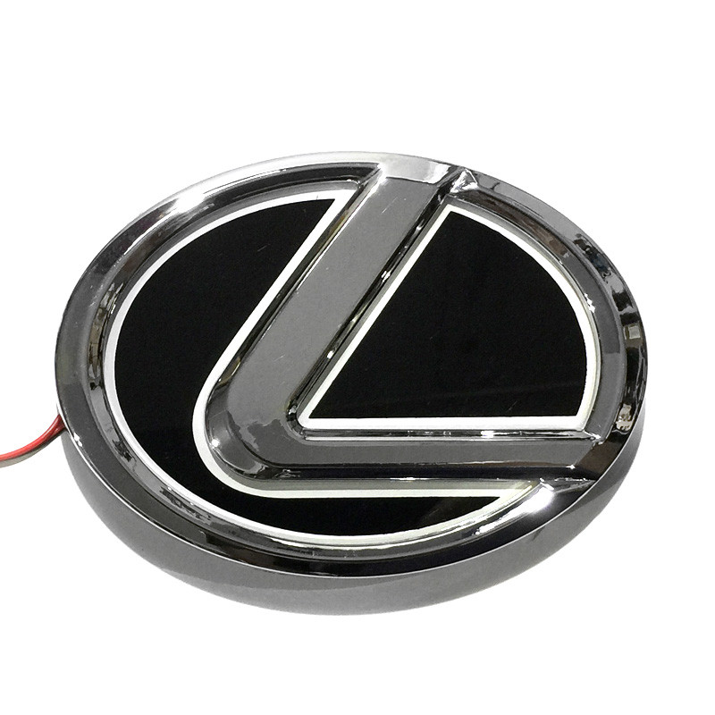 LEXUS - CHROME 12.5cm x 9.2cm 5D LED Badge/Emblem/Logo - WHITE/RED/BLUE ...