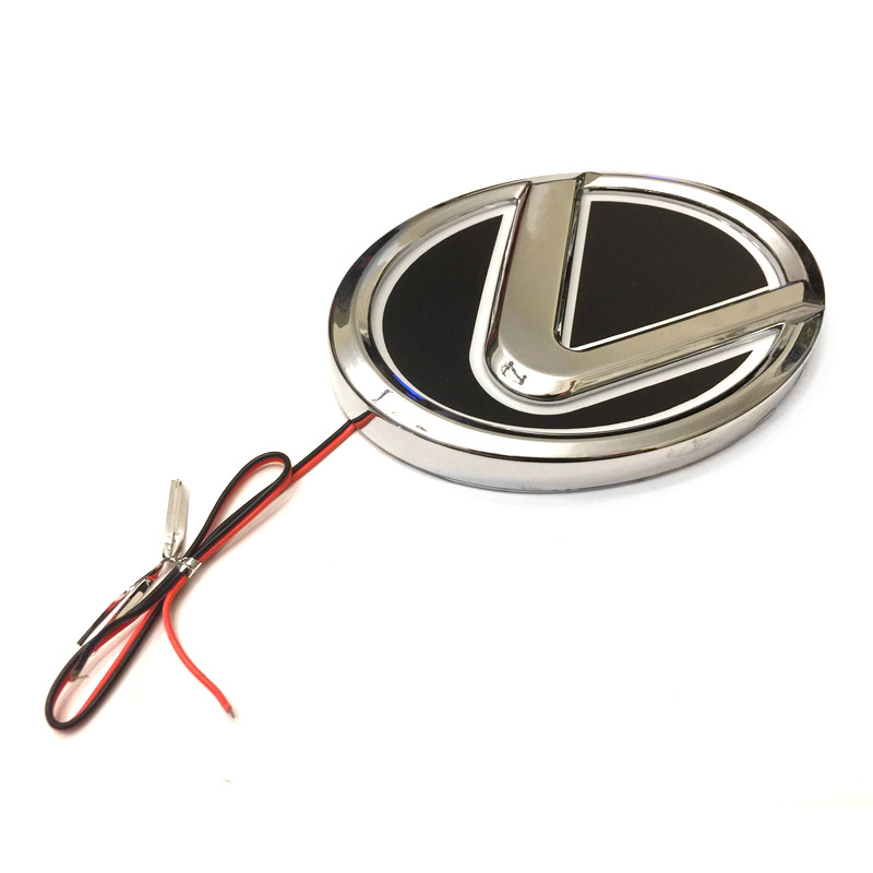 LEXUS - CHROME 12.5cm x 9.2cm 5D LED Badge/Emblem/Logo - WHITE/RED/BLUE ...