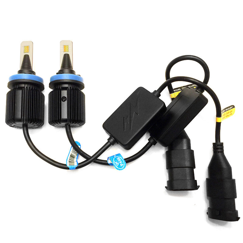 H11 (H8/H9) J1D 8000lm 40W LED kit with CSP LED, fanless w/external LED ...