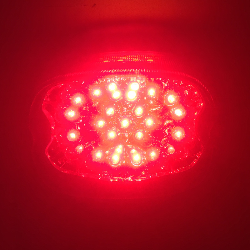 Harley Davidson Red LED taillight with yellow signal light LED, red ...