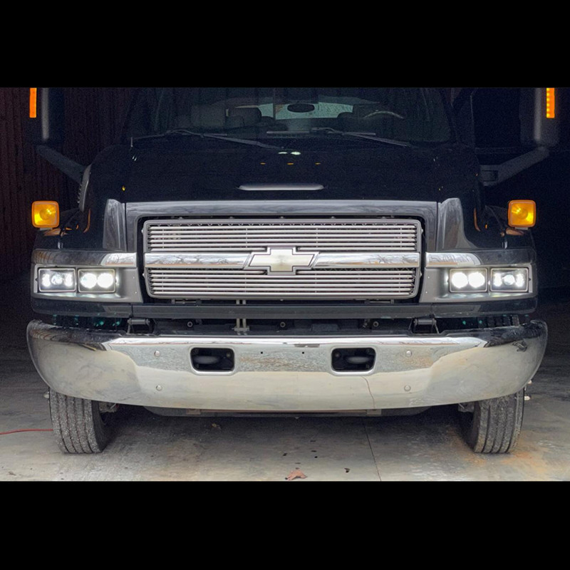 4" x 6" 60W DOT HIGH BEAM LED HEADLIGHT SET - BLACK | HID VISION CANADA