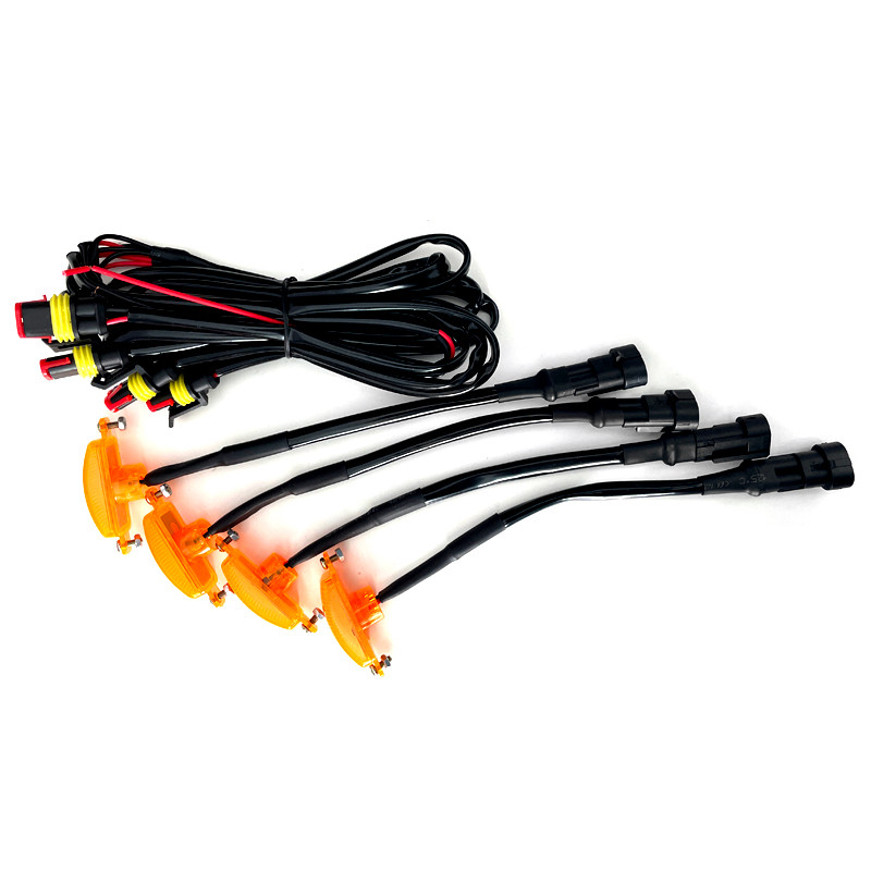 Amber Lens LED Grille Lights, DRL Lights, Hood Lights - 4pcs | HID ...