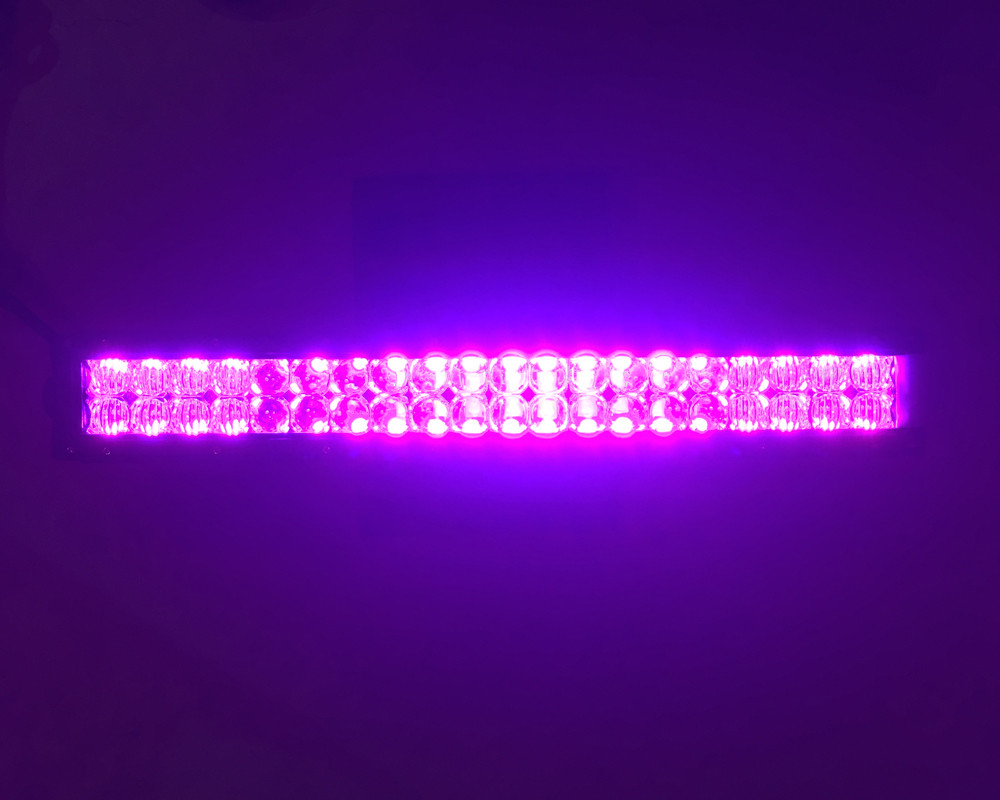 20" 120W CREE Straight Dual Row Bluetooth Multicolor RGBW LED Light Bar ...