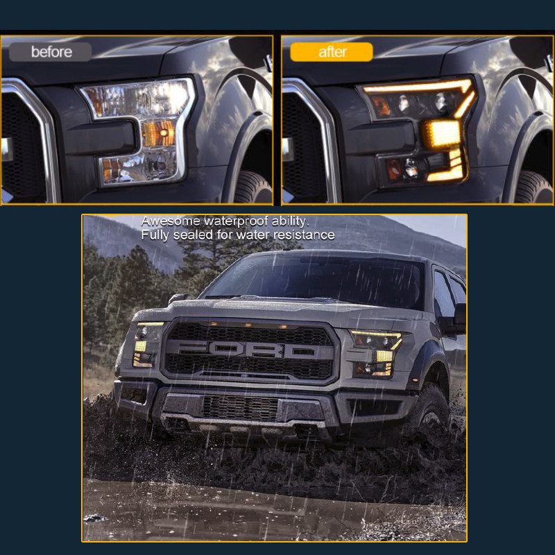 2015-2017 FORD F150 OSRAM LED Headlights with Dynamic DRLs/Signal ...