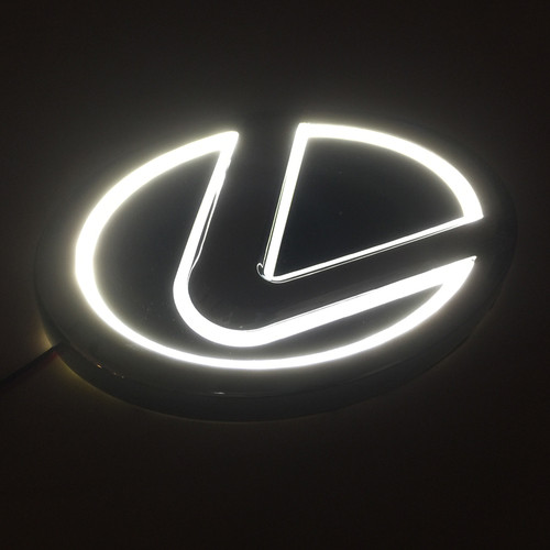 LEXUS - CHROME 12.5cm x 9.2cm 5D LED Badge/Emblem/Logo - WHITE/RED/BLUE ...