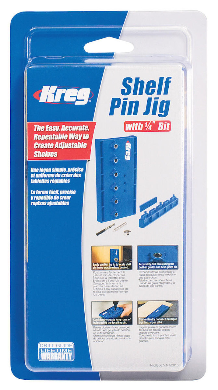 Adjustable shelf jig kreg store