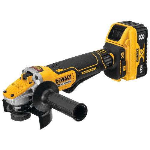 DEWALT 20V MAX XR Brushless Cordless 4 1 2 5 in. Switch Small Angle Grinder with POWER DETECT Tool Technology Kit DCG415W1