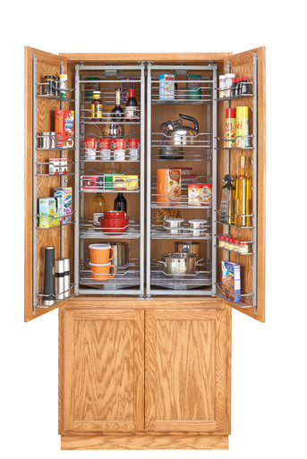 Rev-A-Shelf Chef's Pantry system with door storage Chrome 5722-36CR