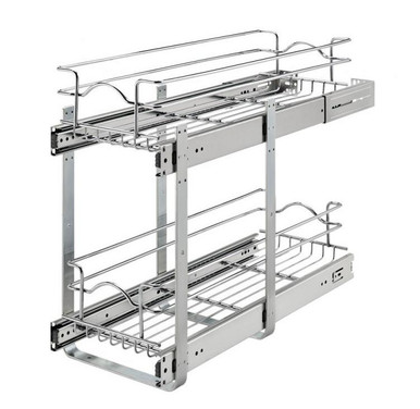 Rev-a-shelf 2 Tier Bottom Mount Pull Out Steel Wire Organizer 5WB2-0922CR-1