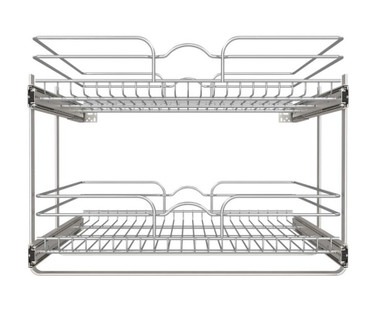 Rev-a-shelf 2 Tier Bottom Mount Pull Out Steel Wire Organizer 5WB2-2422CR-1