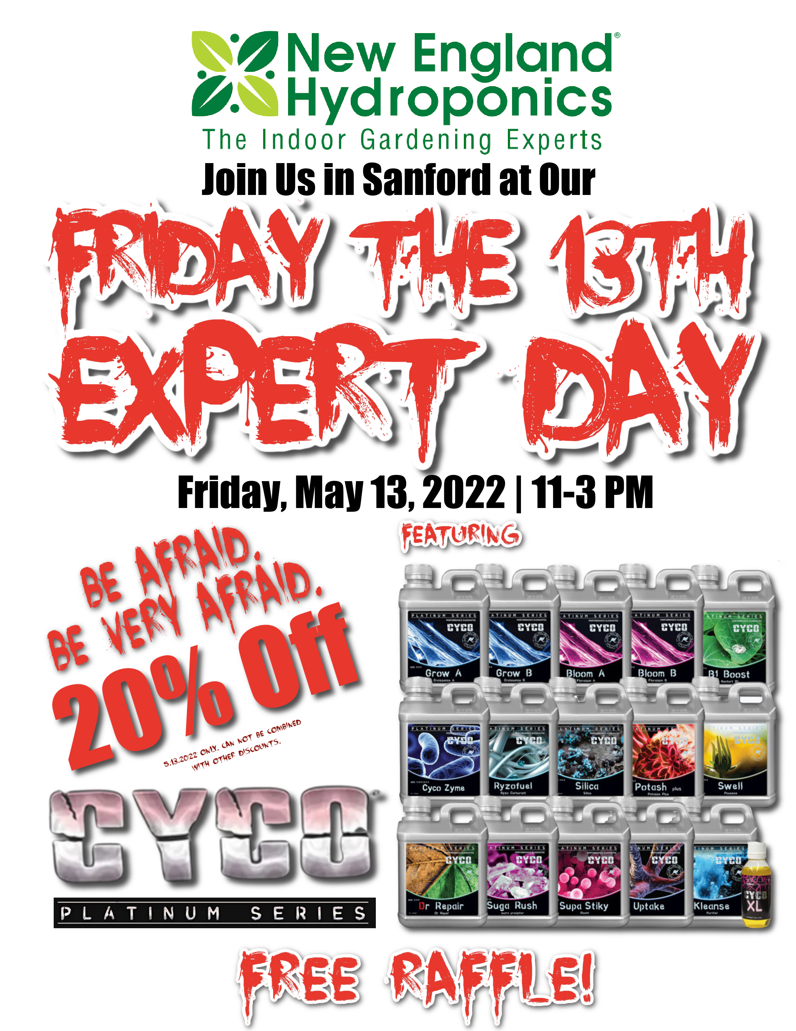 May 13 Sanford Expert Day featuring CYCO Nutrients & Grow Mediums - New ...