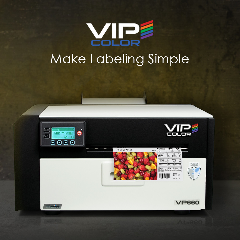 VIPColor VP660 Memjet Color Label Printer - New