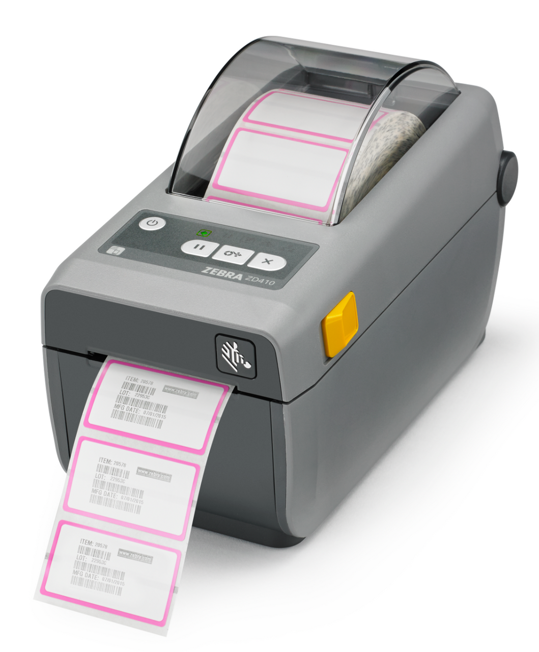 Zebra ZD410 2" Wide 300 dpi, 4 ips Direct Thermal Label Printer USB/LAN ...